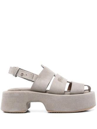 J.W.Anderson sandales en daim - Gris