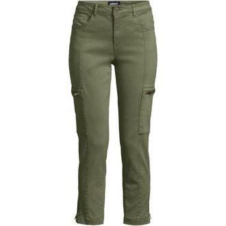 Lands End Utility-Cargojeans, Damen, Gr&ouml;&szlig;e:42 regular, Gr&uuml;n, Baumwoll-Mischung, by Lands End