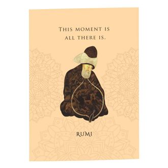 Fabulous Poster Plakat This Moment is All There is Rumi Quote Spiritual Meditation