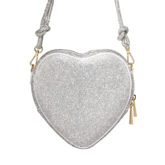 WEAT Crossbody Bags - Handtasche Big Heart Bag Crystal - Gr. unisize - in Silber - f&uuml;r Damen