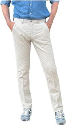 Mason's Homme, Pantalons, Blanc, Taille: L Chino en velours c&ocirc;tel&eacute;