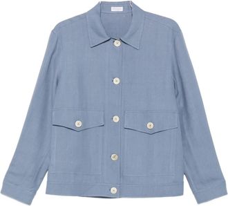 Brunello Cucinelli Femme, Pulls, Bleu, Taille: 42 FR Viscose Linen Cardigan