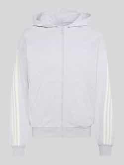 adidas Relaxed Fit Sweatjacke aus reiner Baumwolle mit Kapuze