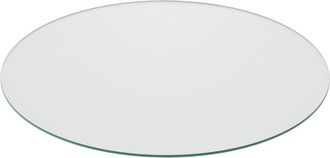 Relaxdays Relaxdays Plaque en verre de s&eacute;curit&eacute; tremp&eacute;, pour table et chemin&eacute;e, ronde, &Oslash; 90 cm, 8 mm d&eacute;paisseur, transparente