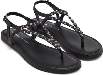 Gioseppo Griegas Sandalen aus Leder, Bast und Glanz LIMINGTON, Schwarz, 36 EU