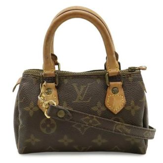 Louis Vuitton Sac &agrave; main Mini Speedy Monogram Pre-owned - Femme - Pre-owned - Brun - Taille: ONE Size