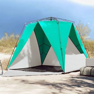 vidaXL Strandzelt 4 Personen Seegr&uuml;n Quick Release Wasserdicht - Vidaxl