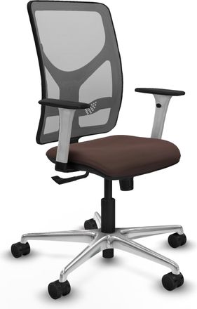 Piqueras y Crespo B&uuml;rostuhl aus Kunstleder mit wei&szlig;en und schwarzen Armlehnen, h&ouml;henverstellbare Lendenwirbelst&uuml;tze, ausgestattet mit 3 Positionen und Schneideschaum, G