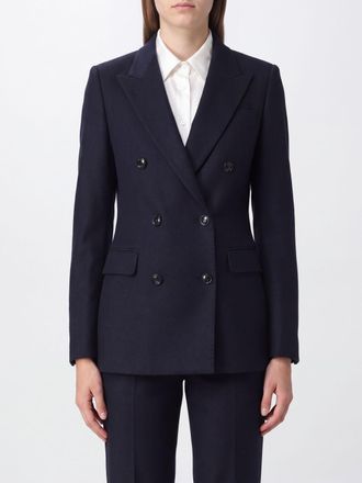 Tagliatore Blazer crois&eacute; en m&eacute;lange de lin et soie &agrave; revers en pointe