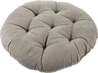 SOLUSTRE Rundes Bodenkissen Cordstoff 42cm Yoga Meditationskissen F&uuml;r Innen Garten Outdoor Ergonomisches Sitzpolster Mit 6-8cm Dicke in Holzkohlegrau