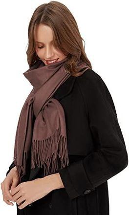 Maamgic Foulard Echarpe Femme 200 * 70CM Hiver Touché Soyeux Multi-Couleur Elégant Châle Doux pour Mariage Party Soiree, Violet Rose, Taille unique