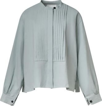 Jil Sander Hemd mit Faltendetail - Blau