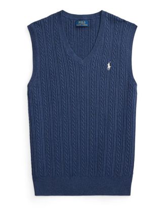 Ralph Lauren Strick-Pullunder mit Zopfmuster in