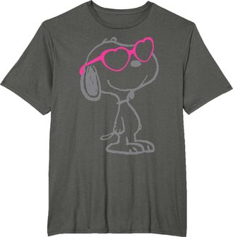 Peanuts Snoopy Heart Shades Klassischer Comic-Fan im Vintage-Stil T-Shirt