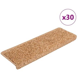 vidaXL Stufenmatten 30 Stk. 65x21x4 cm Beige Rechteckiger Rand Vidaxl
