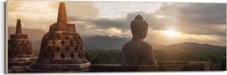 Reinders Wandbild, Borobudur, Schlafzimmer, Bilder, Wanddeko, Room Decor, MDF, Braun, 52 x 156
