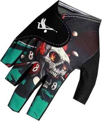 Generico Billard-Handschuhe f&uuml;r Herren, Poolhandschuhe von Billard, Mitten links/rechts, atmungsaktiv, Halbfinger-Handschuhe, bequemer Sporthandschutz f&uuml;r AC