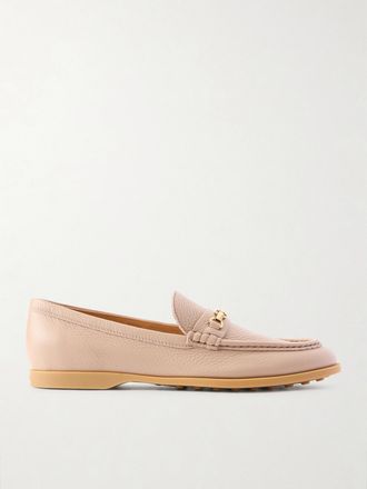 Tod's Gomma Loafers Aus Strukturiertem Leder Mit Verzierung - Pink