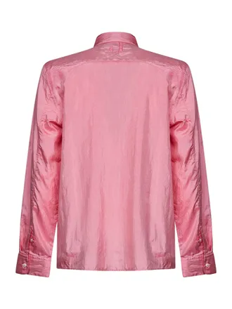 Jacquemus Mens Shirt The Tailleur Pink Silk-Blend Polyamide