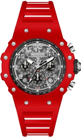 Invicta Racing 69676 Herrenuhr - Quarzwerk - Acryl mit silbernem Zifferblatt - 43 mm