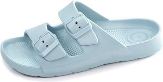 Isotoner Mules Claquettes Femme Ultra Confortables, faciles à Enfiler, 36 EU, Bleu Clair