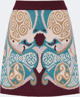 La DoubleJ Mini-jupe Alchemy en jacquard de laine