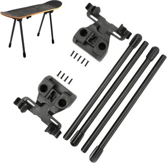Generic Skateboard-Stuhlbeine, F&uuml;&szlig;e auf Bank Longboard, Campingf&uuml;&szlig;e, tragbare Hocker, stabiles Metall, tragbar, abnehmbar, zum Angeln am Strand, Grillen, Wand