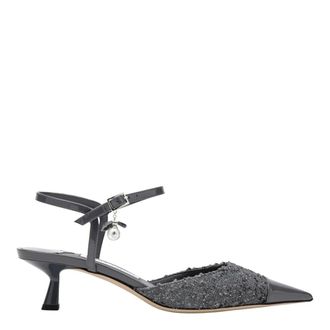 Jimmy Choo London Femme, Chaussures, Gris, Taille: 36 1/2 EU Aren Slingback 45