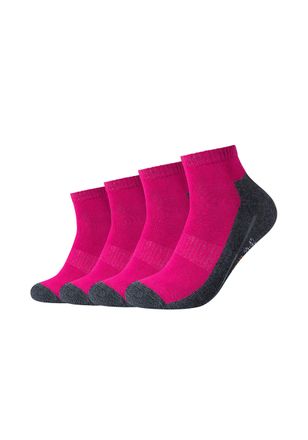 Camano Unisex Online pro tex Function Quarter 4er Pack Socken, Fuchsia, 39/42
