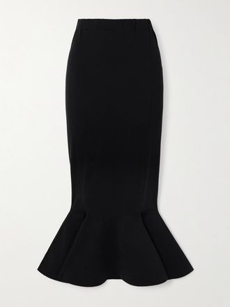 Marni Midirock Aus Baumwoll-jersey Mit Falten - Schwarz