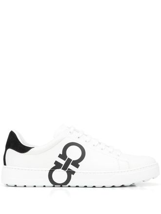 Ferragamo Sneakers mit Gancini-Detail - Wei&szlig;