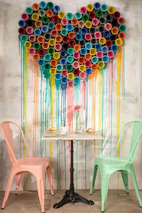 Sklum Stehtisch aus Terrazzo Vertuo SCHWARZ Weiß Quadratisch