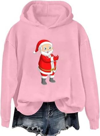Generic HUIFUAO Sweat à capuche de Noël pour femme - Drôle de Père Noël - Grande taille - Tenue de Noël à manches longues - Joli costume de vacances - Cadeau 