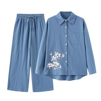 Generic Co Ord Ensembles pour femme Printemps/&eacute;t&eacute; A&iuml;d Al Fitr Musulman Couleur unie Col rond Sweat &agrave; capuche Jupe mi-longue Pantalon d&eacute;contract&eacute; Ensemble 2 pi