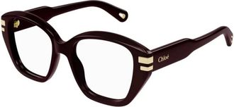Chlo&eacute; Femme, Accessoires, Rouge, Taille: 51 MM Ch0267O Cat-Eye Frame