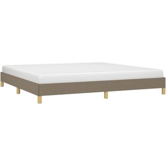 vidaXL Cadre de lit sans matelas taupe 200x200 cm tissu Vidaxl