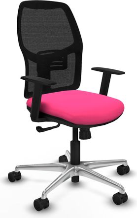 Piqueras y Crespo Palo Alfera Rosa Schreibtischstuhl mit 1D-Armlehnen, h&ouml;henverstellbare Lendenwirbelst&uuml;tze, ausgestattet mit Sincro 4 Positionen und Schneideschaum, Sc