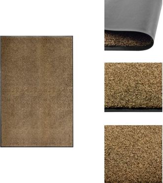 vidaXL Vidaxl - Paillasson lavable Marron 120x180 cm - Tapis Dentrée - Paillasson Extérieur - Paillasson Intérieur - Tapis Absorbant - Tapis Antidérapant