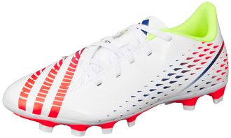 adidas Herren Predator Edge.4 Fxg Sneaker, Ftwr White Solar Yellow Power Blue, 45 1/3 EU