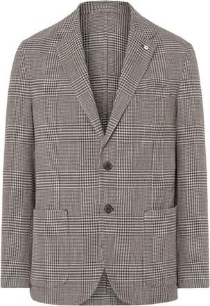 L.B.M. 1911 Braune karierte Jacke - - Jackets - Herren - Braun - M