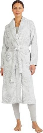 Damart Robe de Chambre Thermolactyl en Maille Polaire Femme Gris Imprimé Taille 50-52 (XL)