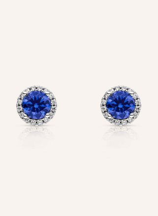 VEYNOU Veynou Ohrstecker Ava Aus 14 Karat Wei&szlig;gold Und 2,0ct. Saphir Und Lab-Grown Diamanten silber