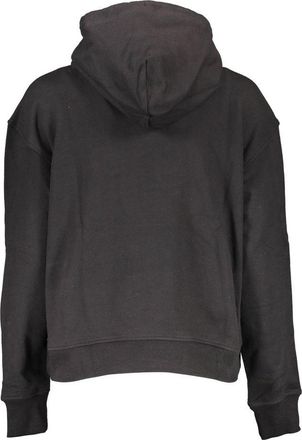 Calvin Klein Logo-Embroidered Cotton Hoodie - Black