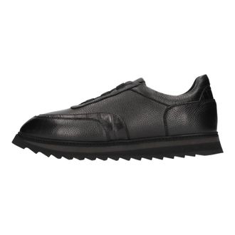 Doucal's Baskets en cuir &agrave; enfiler - Homme - Chaussures - Noir - Taille: 42 1/2 EU