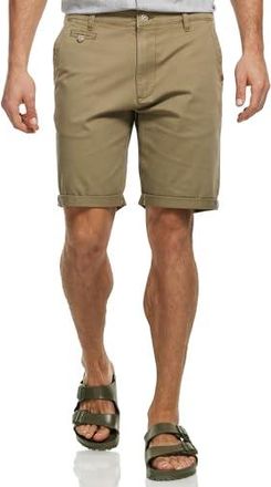 Indicode Hommes Cuba Chino Shorts | Pantalon Court Chino &agrave; 5 Poches Covert Green 3XL