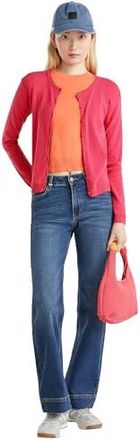 Benetton Maglia Coreana M/L 1091d5558 Cardigan, Rouge, M Femme