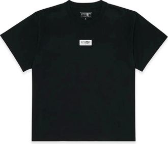 Maison Margiela T-shirt en coton num&eacute;rique - Femme - Tops - Noir - Taille: 46 FR