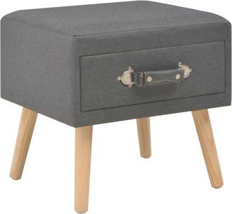 vidaXL Nachttisch Dunkelgrau 40x35x40 Stoff Vidaxl