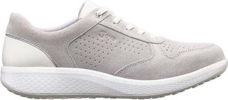 Joya Britt Light Grey, Damensneaker aus Premiumleder und Textil, f&uuml;r gesunde Bewegung im Alltag, schicke Freizeitschuhe, hellgrau, 40 1/3