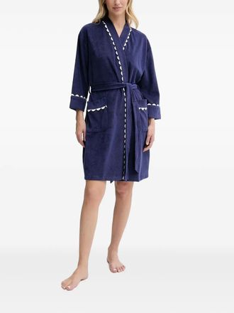 Kate Spade New York peignoir à bords festonnés - Bleu